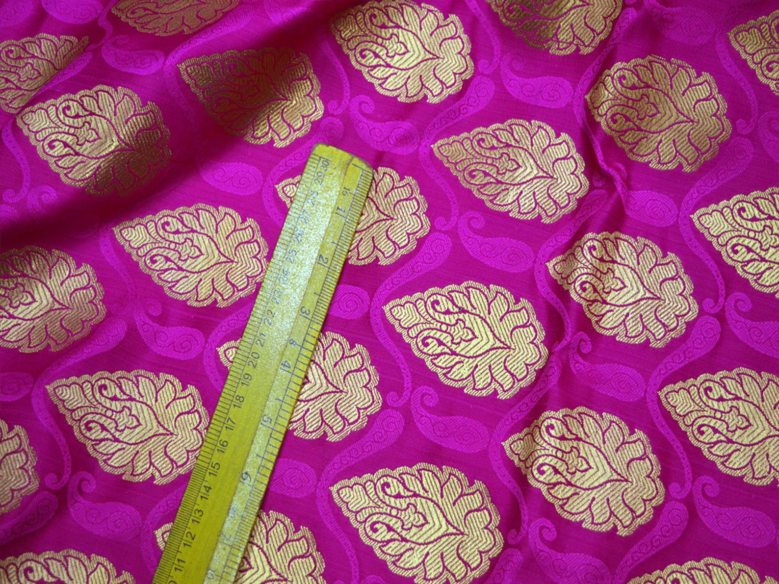 Magenta Brocade Costume Fabric Brocade by the Yard Indian - Etsy