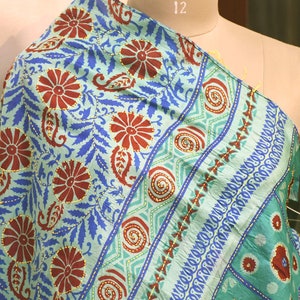Indian Silk Kantha Stitch Scarves Dupatta Handmade Pareo Printed Bikini ...