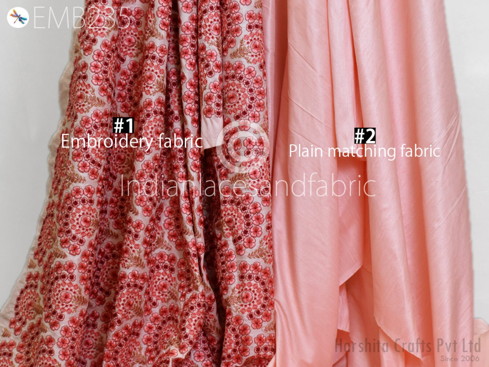 Indian Embroidered Fabric by the Yard Sewing DIY Crafting - Etsy