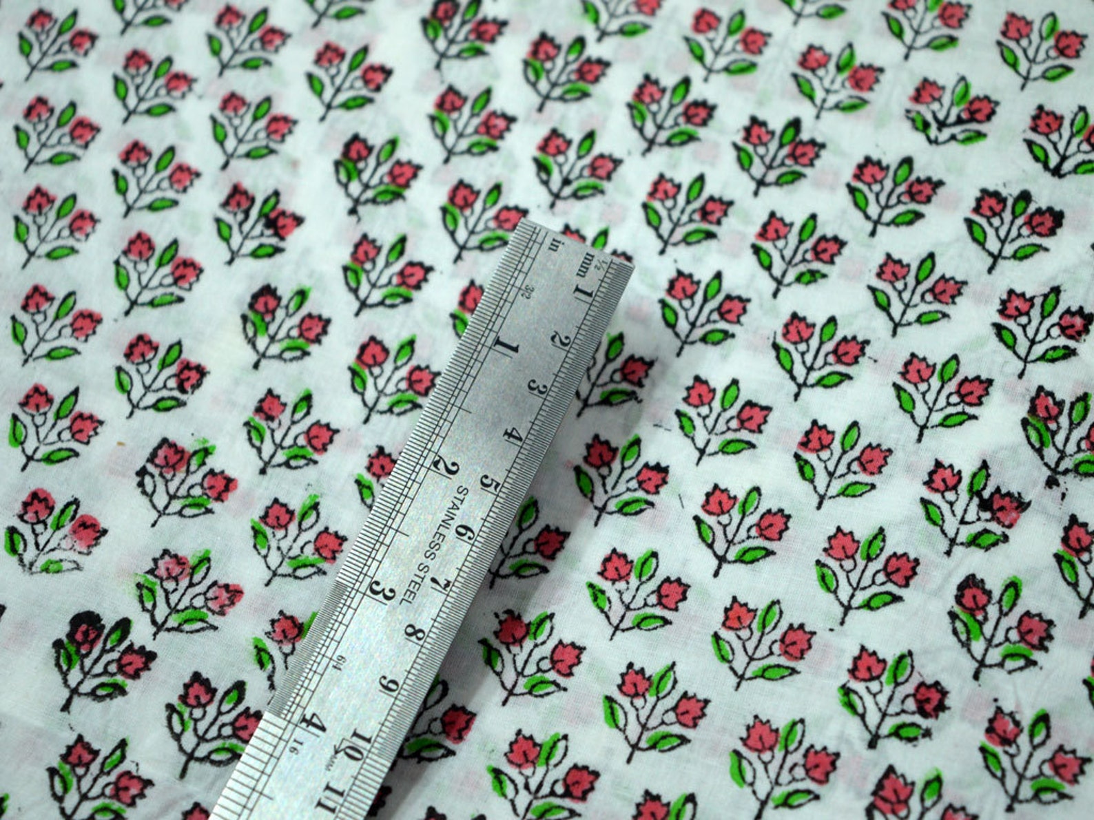 Block Print Cotton Fabric by the Yard Soft Cotton Hand Printed - Etsy