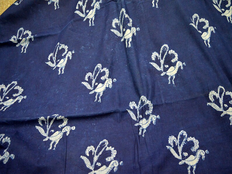 Peacock Print Indian Quilting Cotton Fabric Sold by the Yard - Etsy