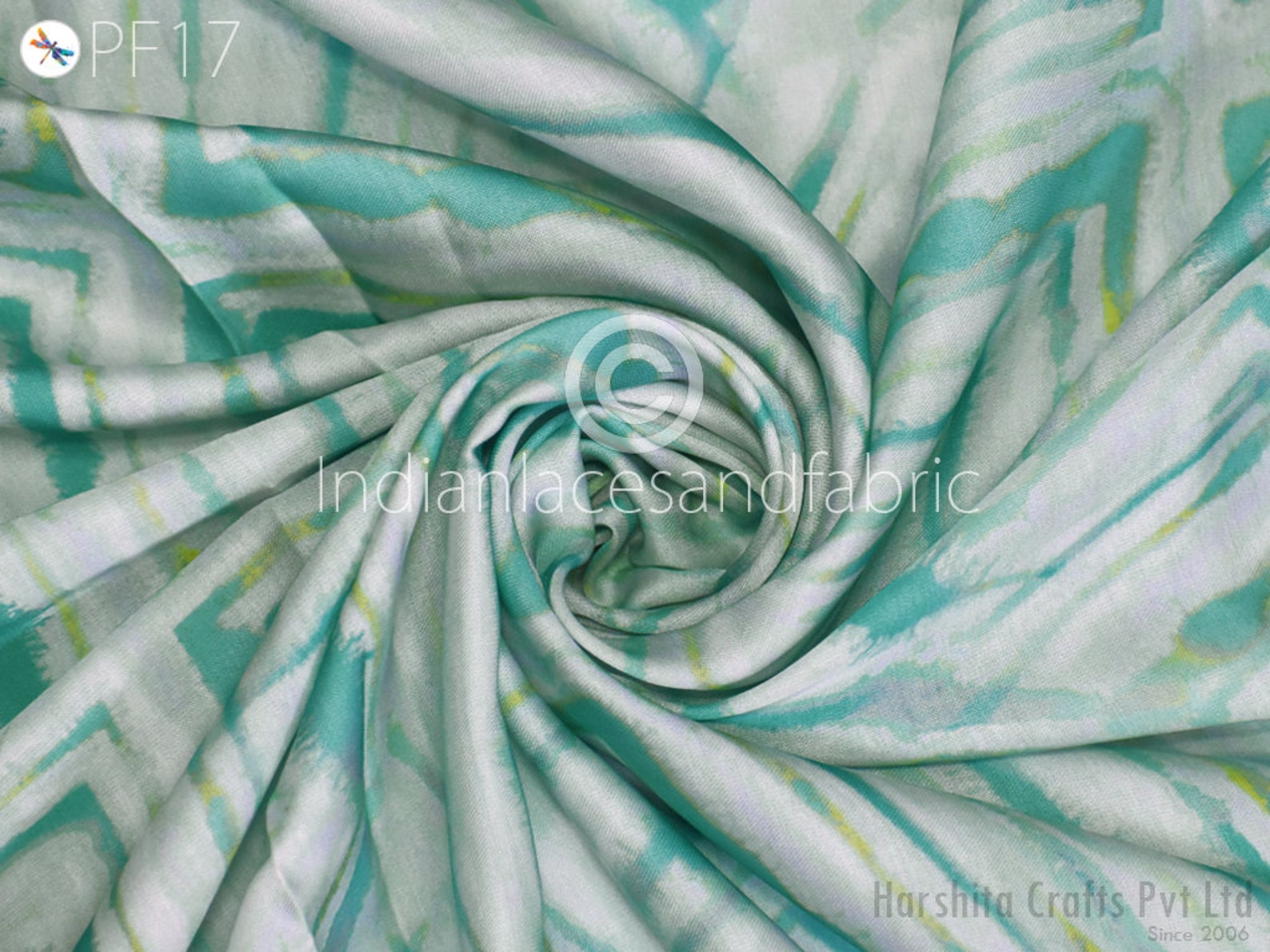 Modal Satin Fabric by the Yard Indian Soft Printed Fabric - Etsy