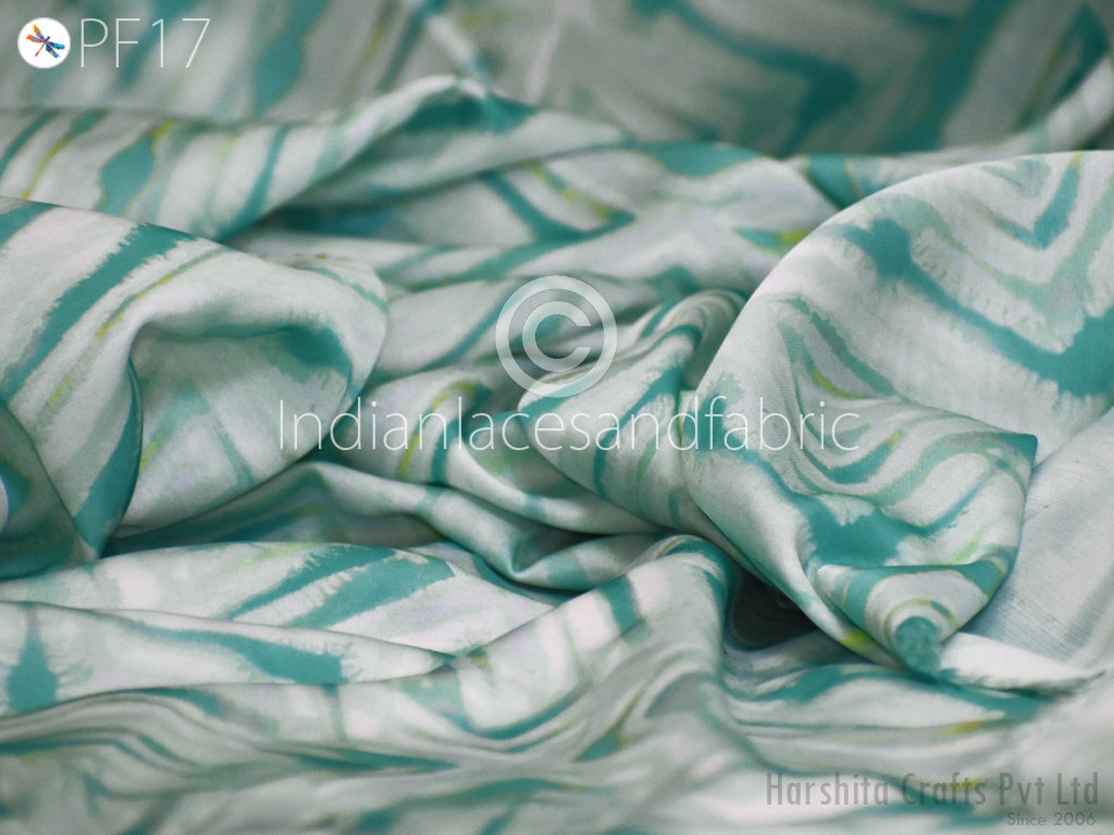 Modal Satin Fabric by the Yard Indian Soft Printed Fabric - Etsy