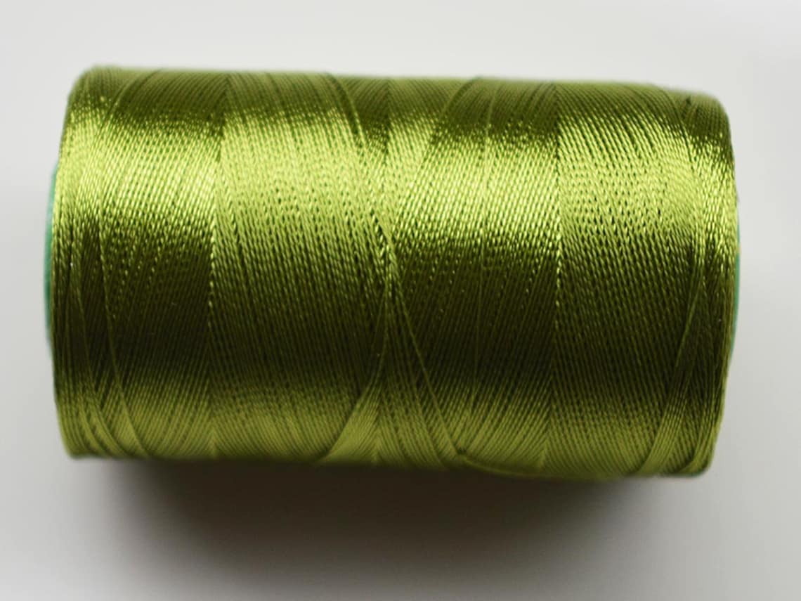 Olive Green Thread Spool Art Silk Thread Hand and Machine - Etsy