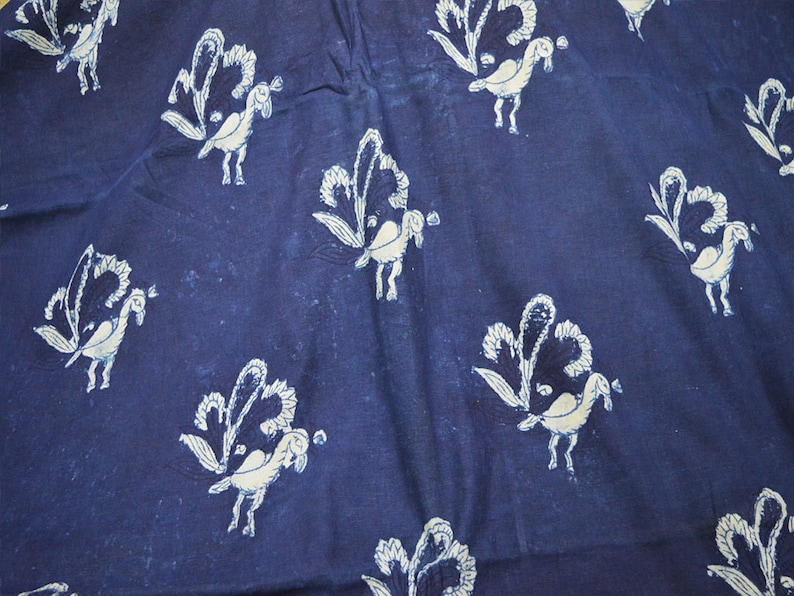 Peacock Print Indian Quilting Cotton Fabric Sold by the Yard - Etsy