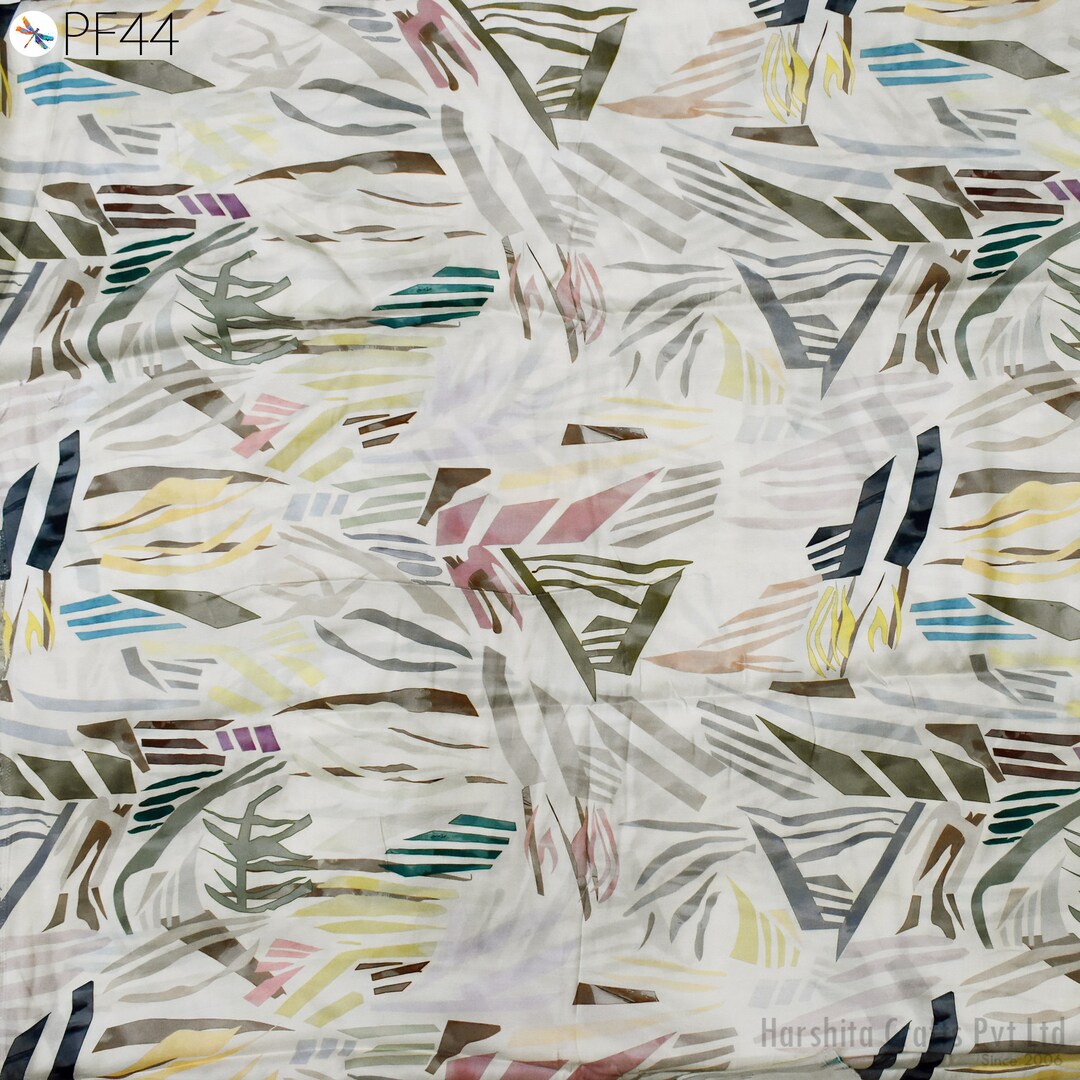 Indian Modal Fabric by the Yard Flowy Soft Printed Summer Dresses ...