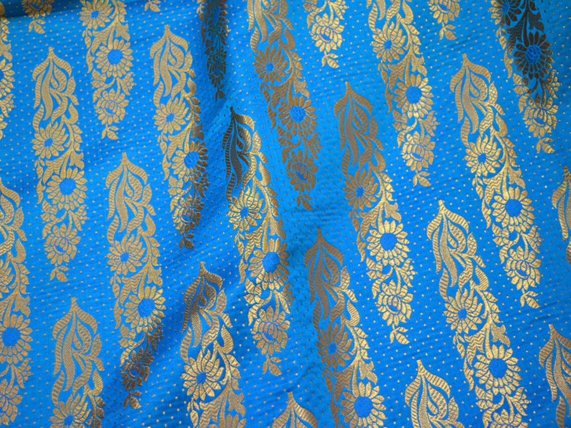 Brocade Turquoise Blue Banarasi Brocade Lehenga Skirts | Etsy India