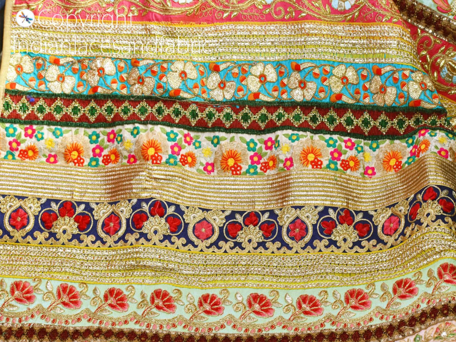 Multi Color Sewing Bohemian Indian Boho Stoff Kutch Stickerei | Etsy