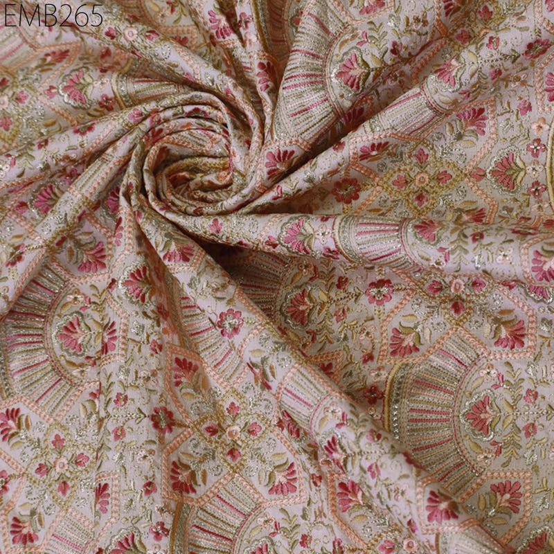 Embroidered Fabric - Etsy