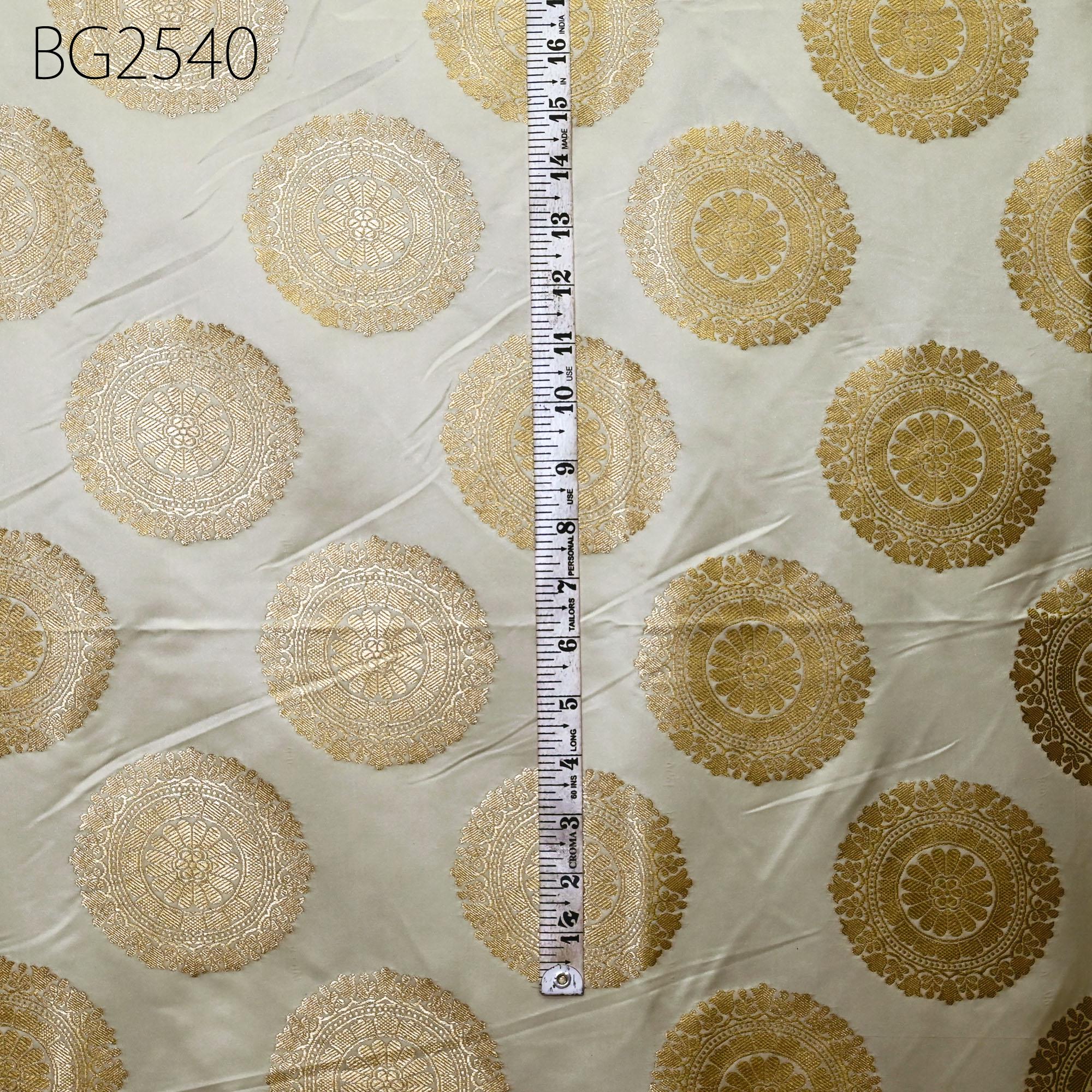 Ivory Brocade Fabric by the Yard Blended Indian Wedding Dresses ...