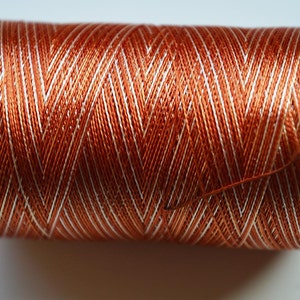 Burnt Orange and Ivory Silk Thread Spool Art Silk Thread - Etsy
