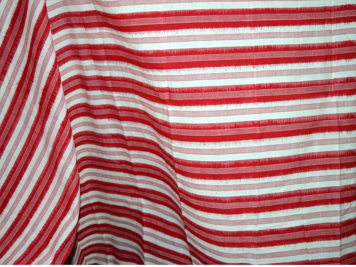 Indian Red Hand loom Cotton Fabric By The Yard Upholstery | Etsy