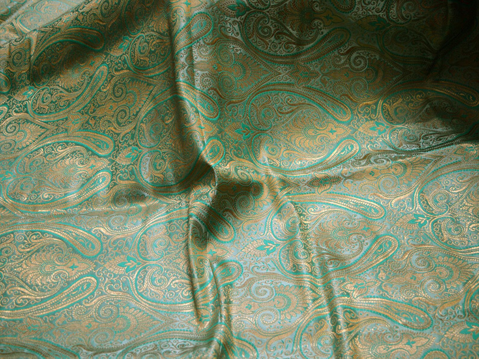 Brocado verde menta por layarda Chaleco de tela Chaqueta - Etsy España