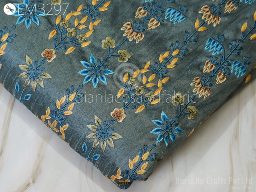 Indian Embroidery Fabric by the Yard Sewing DIY Crafting - Etsy