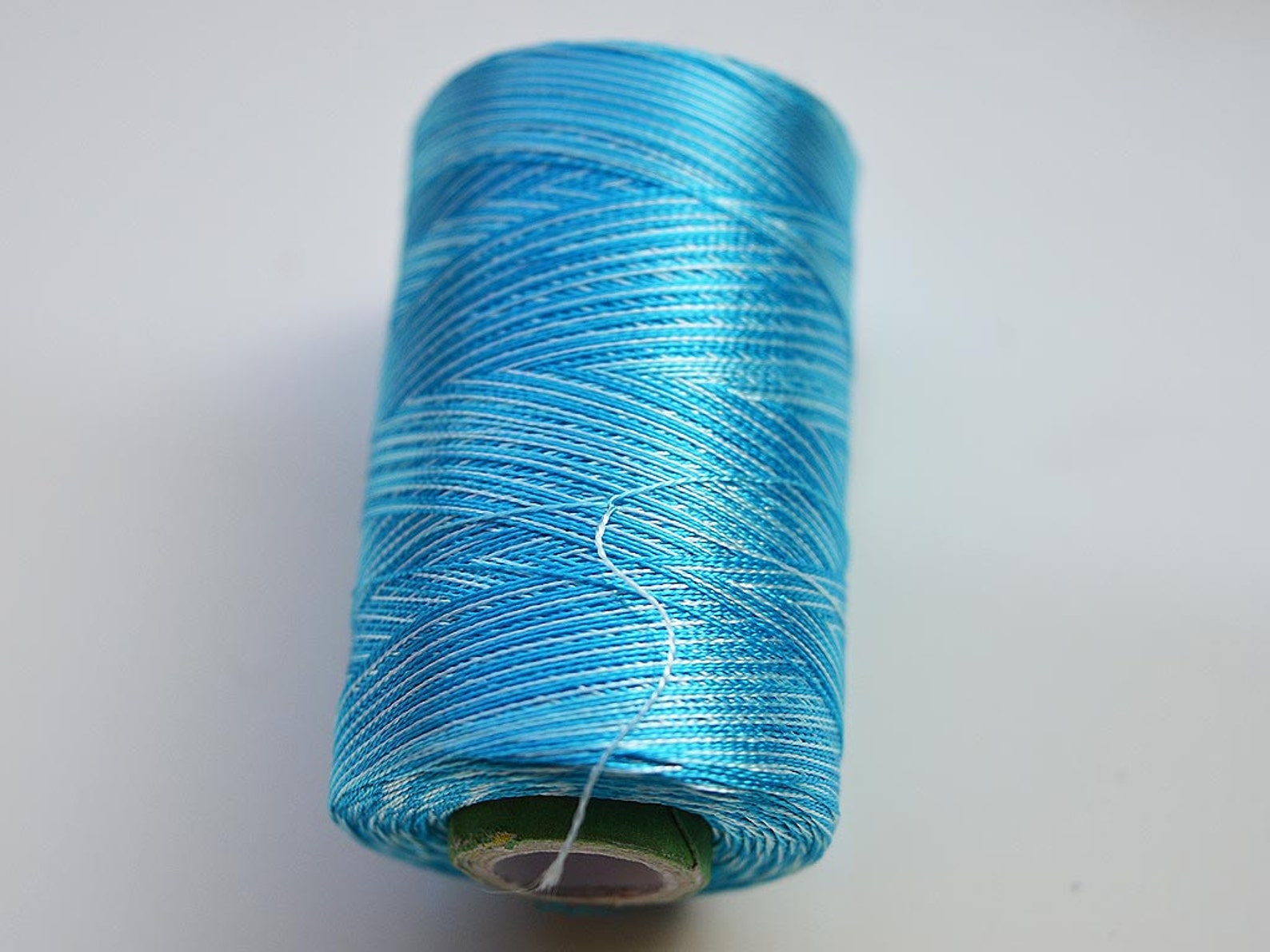 Turquoise Blue / White Silk Thread Spool Art Silk Thread | Etsy