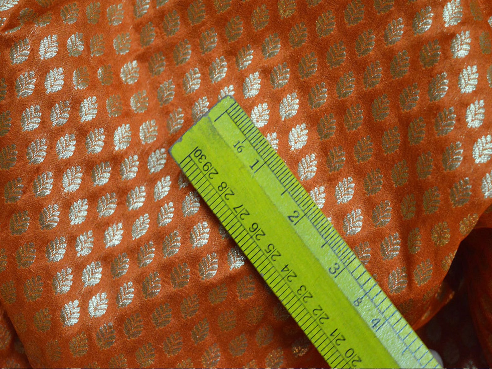 Orange Brocade Fabric by the Yard Crafting Wedding Dress - Etsy