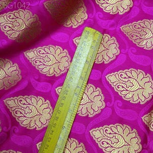 Magenta Brocade Costume Fabric Brocade by the Yard Indian Brocade ...