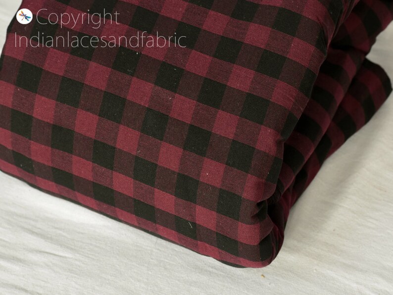 Indian Check Ikat Cotton Fabric by Yard Homespun Handwoven - Etsy