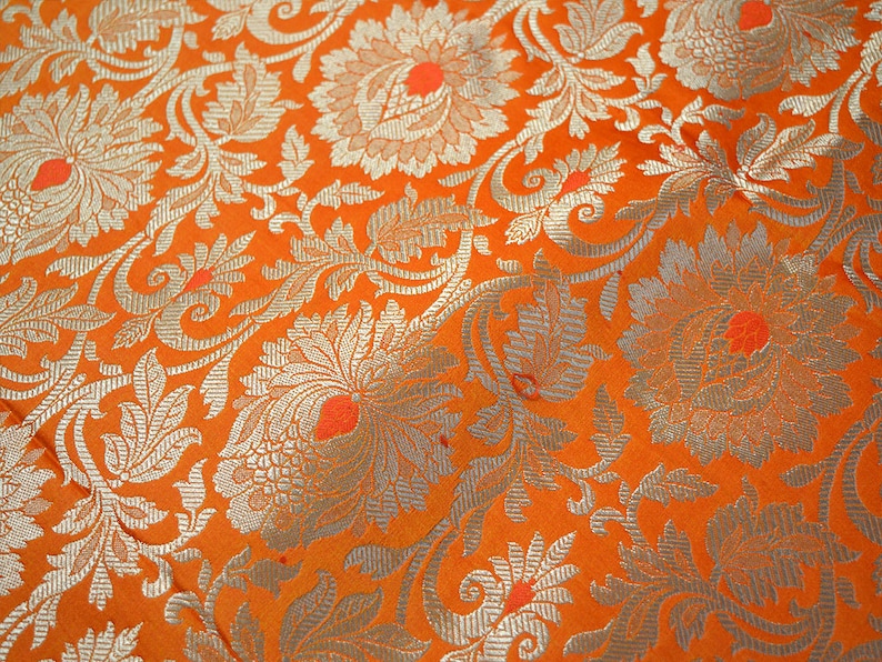 Indian Brocade Fabric Banarasi Brocade Fabric by the Yard | Etsy