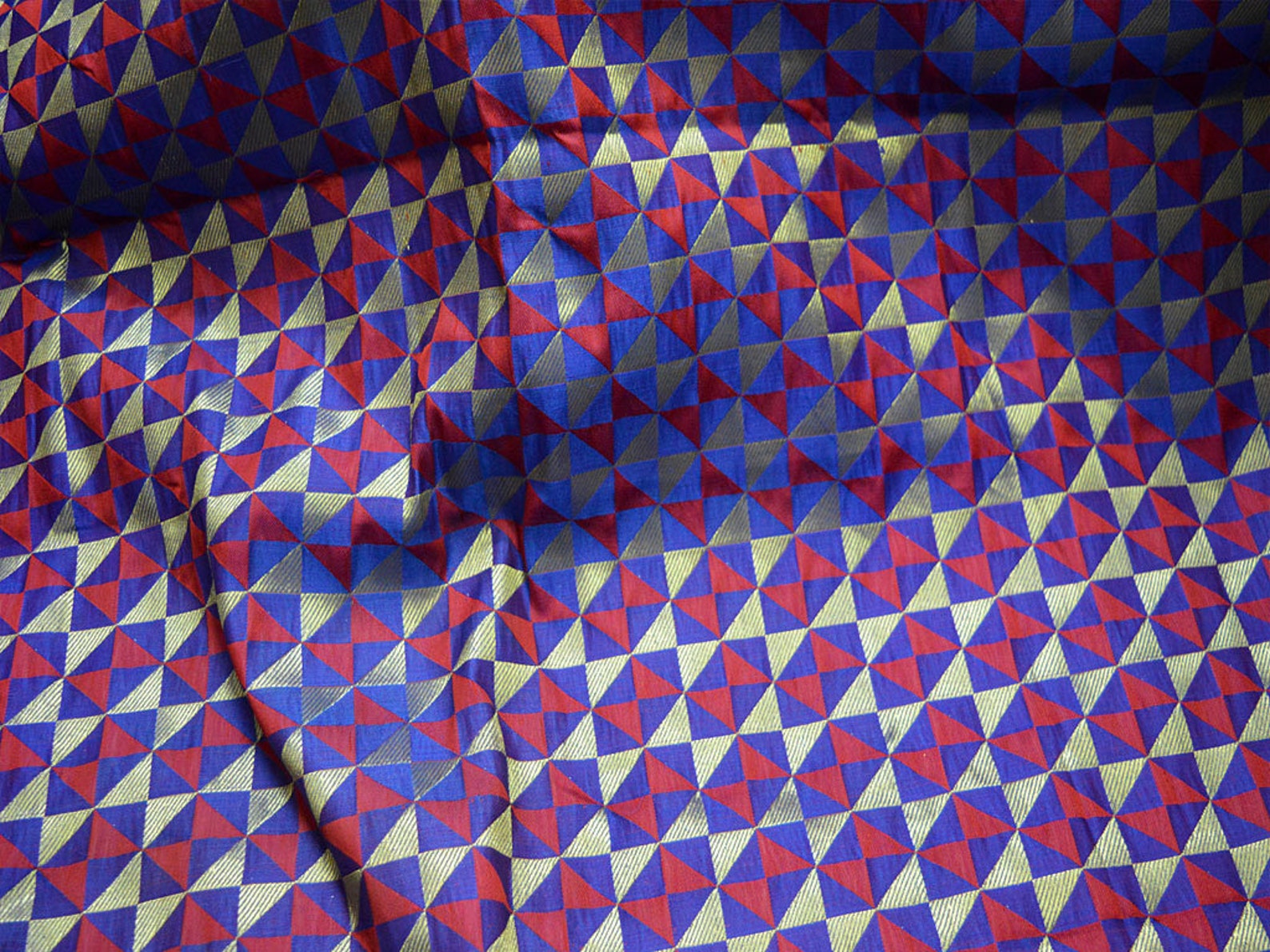 Royal Blue Brocade Fabric Indian Fabric Wedding Dress Fabric | Etsy