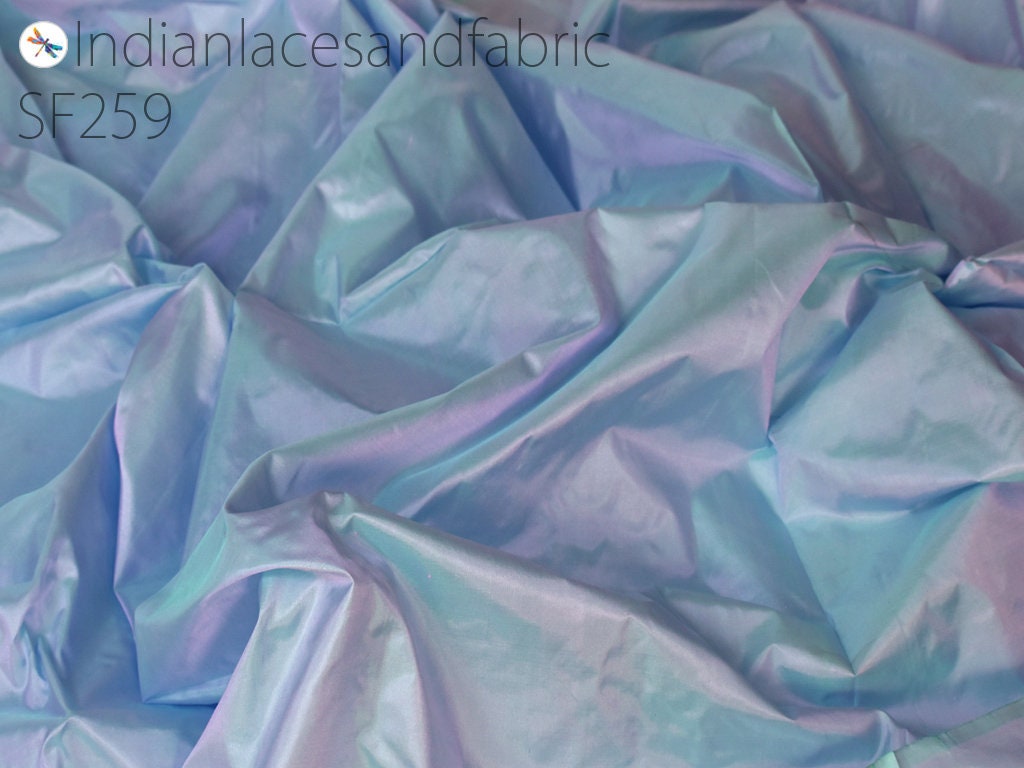 60 Gsm Iridescent Light Sky Blue Indian Pure Silk Fabric by | Etsy