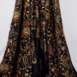 Buy Multi Embroidered Fabric by the Yard Sewing DIY Crafting Indian ...