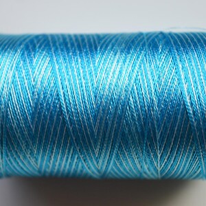 Turquoise Blue / White Silk Thread Spool Art Silk Thread - Etsy