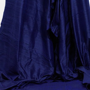 Navy Blue Indian Pure Dupioni Silk Raw Silk Fabric by the Yard - Etsy