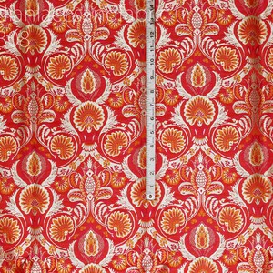 Indian Red Brocade Fabric by the Yard Banarasi Dress Material - Etsy
