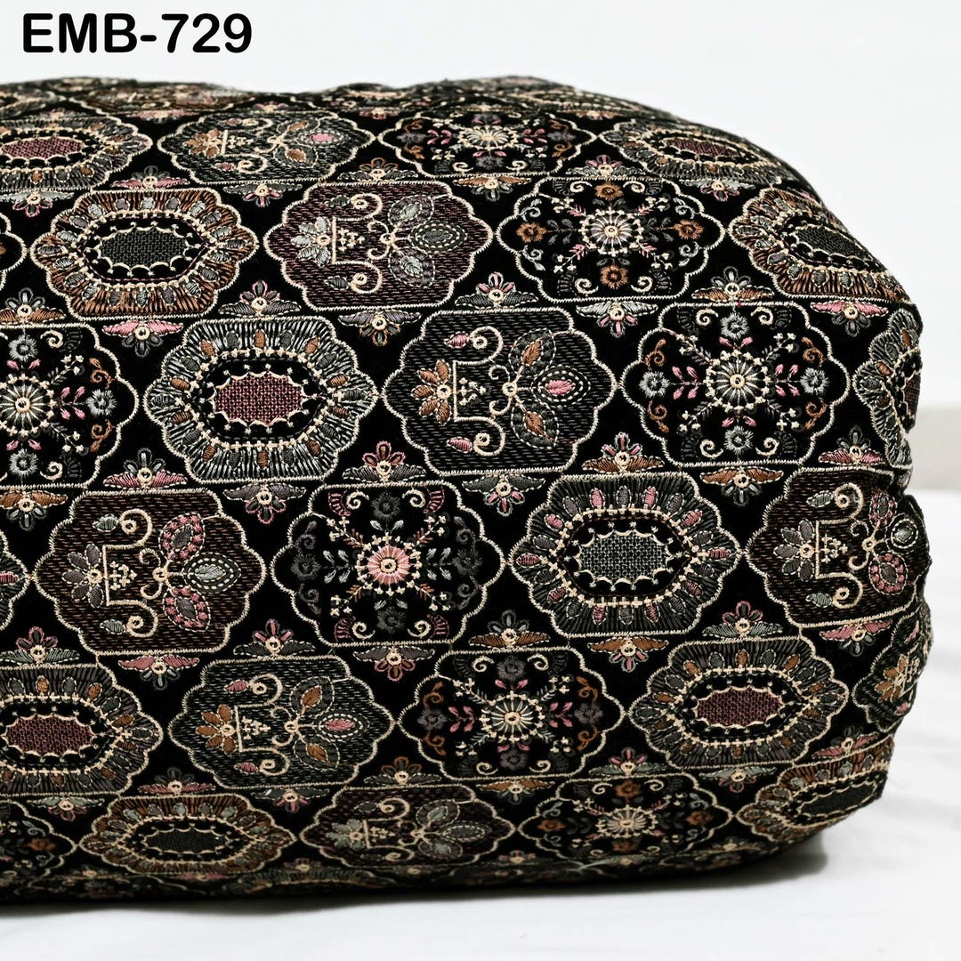 Indian Embroidery Velvet Fabric by the Yard for Wedding Dress Regency ...