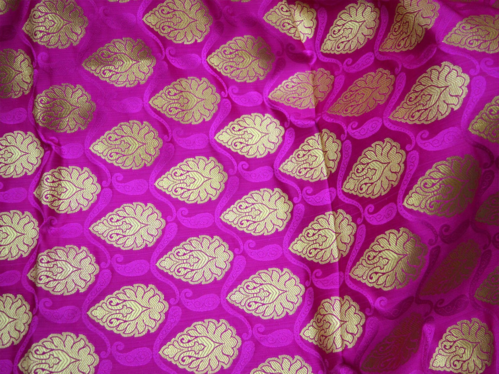Magenta Brocade Costume Fabric Brocade by the Yard Indian - Etsy