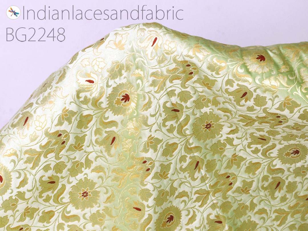 Pista Green Brokat Stoff Meterware Indische Brautkleider - Etsy.de