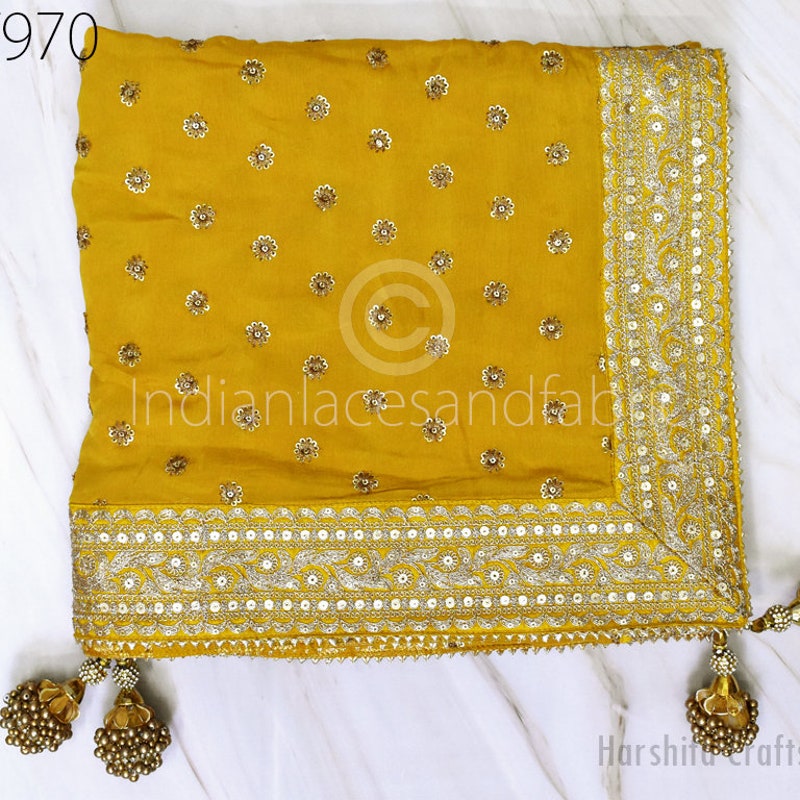 Yellow Dupatta - Etsy