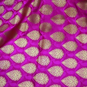 Magenta Brocade Costume Fabric Brocade by the Yard Indian Brocade ...