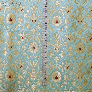 Ice Blue Brocade Fabric by the Yard Indian Wedding Dresses Varanasi ...