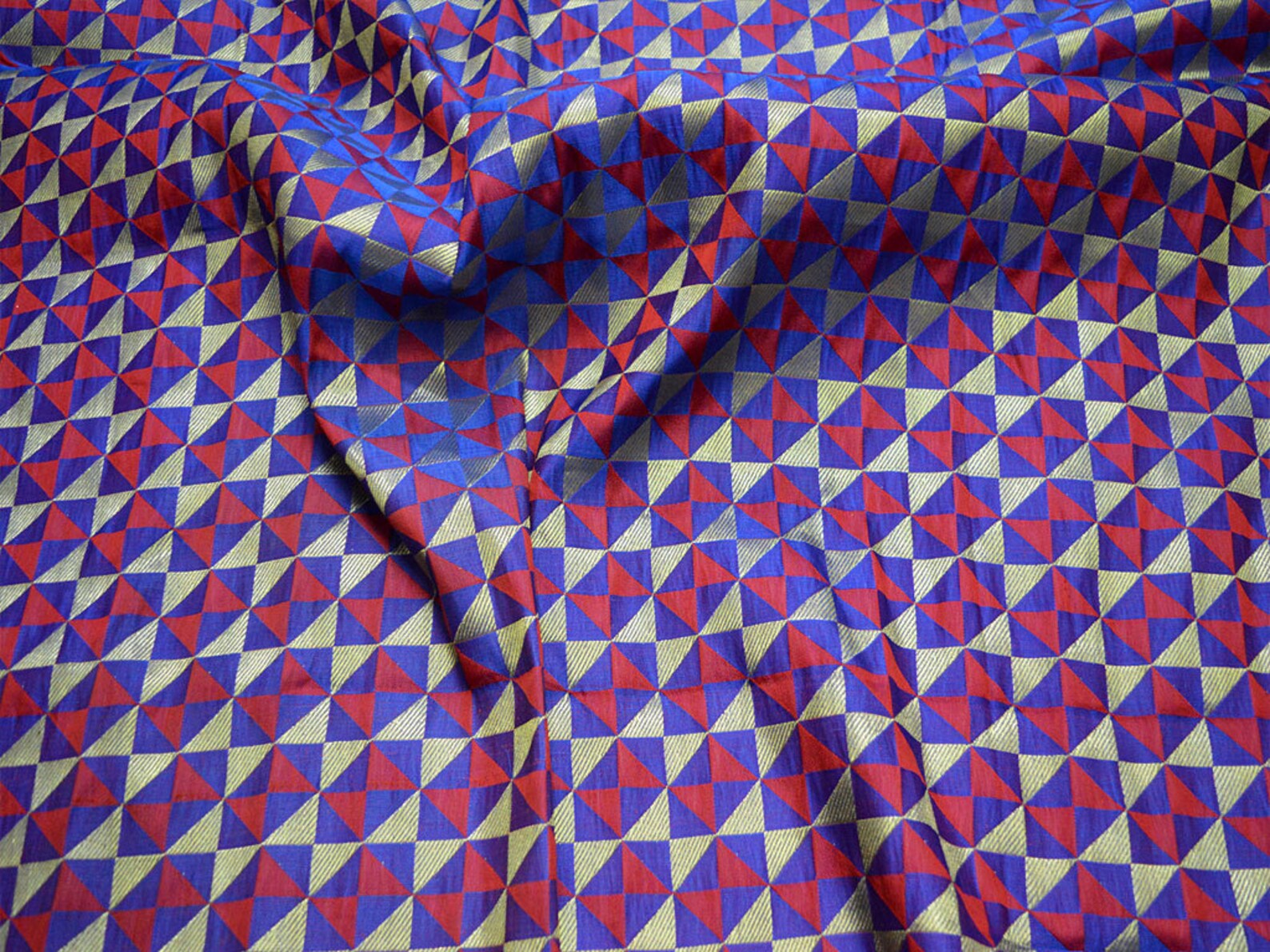 Royal Blue Brocade Fabric Indian Fabric Wedding Dress Fabric | Etsy