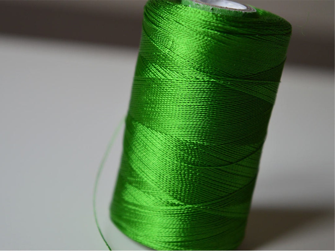 Parrot Green Thread Spool Art Silk Thread Hand and Machine - Etsy