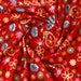 Red Embroidered Cotton Fabric by the Yard Indian Embroidery - Etsy