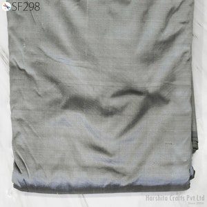 80 Gsm Indian Grey Soft Pure Plain Silk Fabric by the Yard Wedding ...