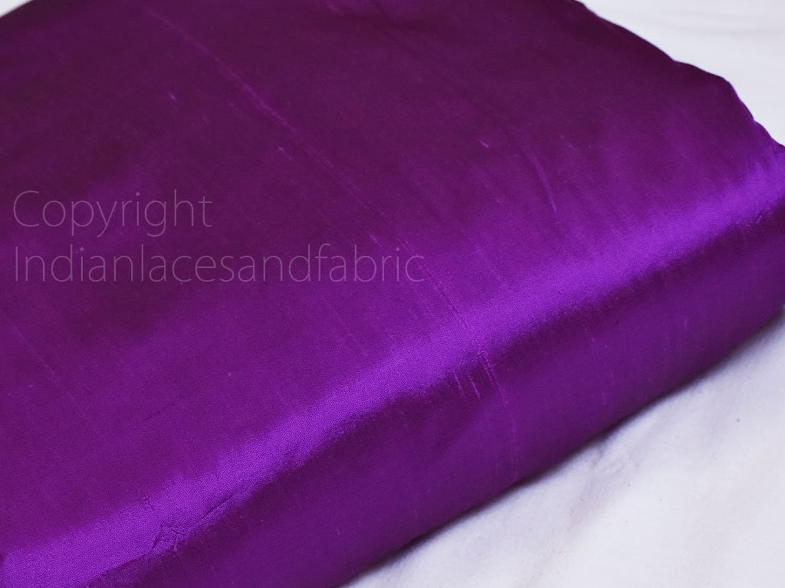 80 Gsm Iridescent Purple Black Indian Pure Silk Fabric by the - Etsy