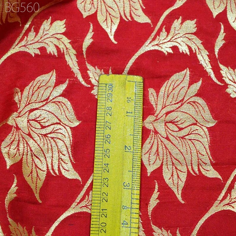 Red Brocade by the Yard Fabric Home Furnishing Wedding Dress Gown ...