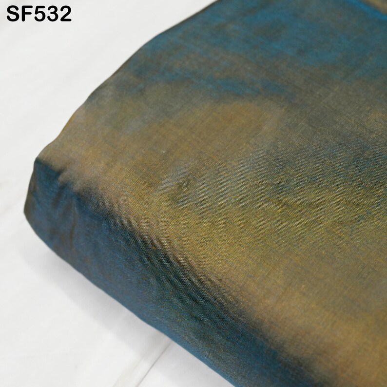 80 Gsm Iridescent Indian Pure Silk Fabric by the Yard Light Weight Soft ...