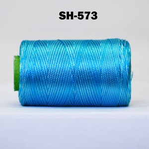 Turquoise Blue / White Silk Thread Spool, Art Silk Thread, Hand/machine ...