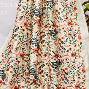 Indian Embroidered by the Yard Fabric Sewing DIY Crafting | Etsy