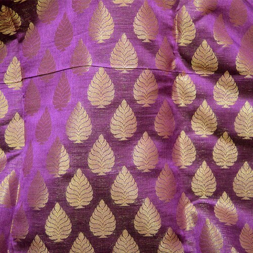 Brocade Fabric Sold by the Yard Purple Brocade With Tiny - Etsy
