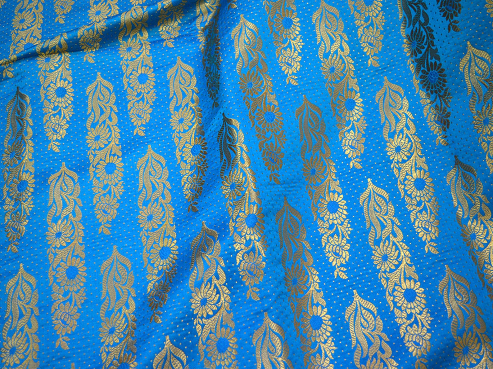 Brocade Turquoise Blue Banarasi Brocade Lehenga Skirts | Etsy India