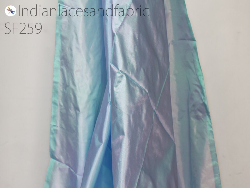 60 Gsm Iridescent Light Sky Blue Indian Pure Silk Fabric by | Etsy