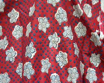 Indian Dabu Block Printed Cotton Fabric by the Yard | Etsy