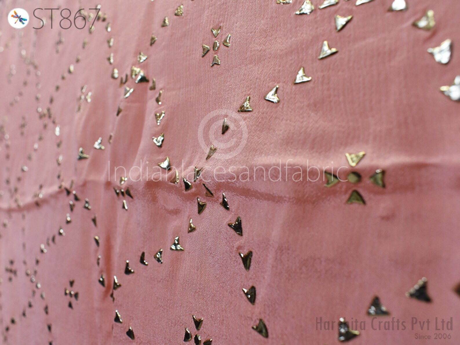 Peach Indian Wedding Dupatta Chinnon Long Embroidered Dupatta Chuni ...