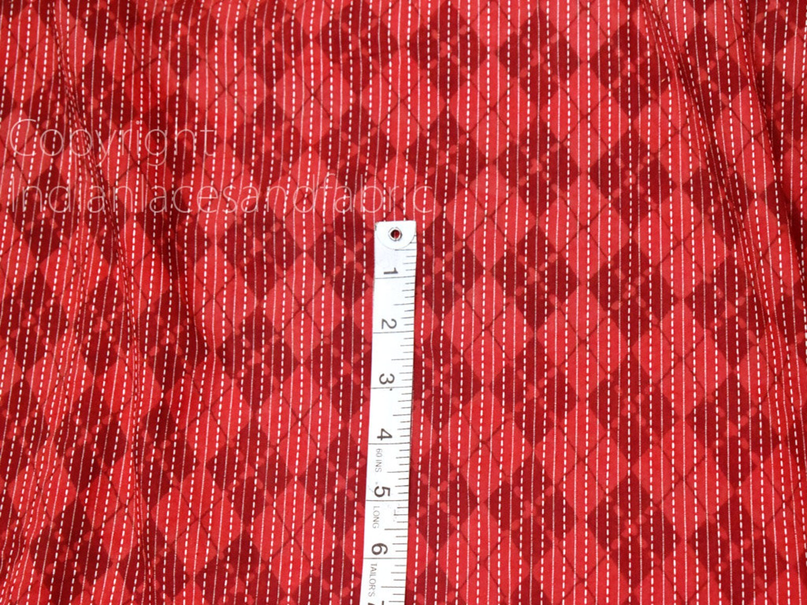 Red Indian Hand Block Printed Soft Cotton Sold by Yard Quilting Summer ...